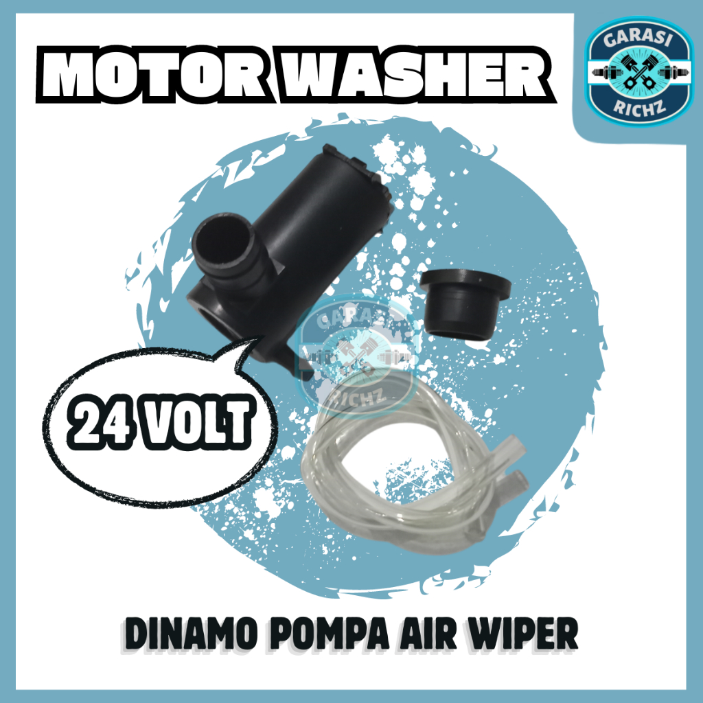 Jual MOTOR WASHER 24 VOLT / WASHER PUMP MOBIL / POMPA PENCUCI KACA ...