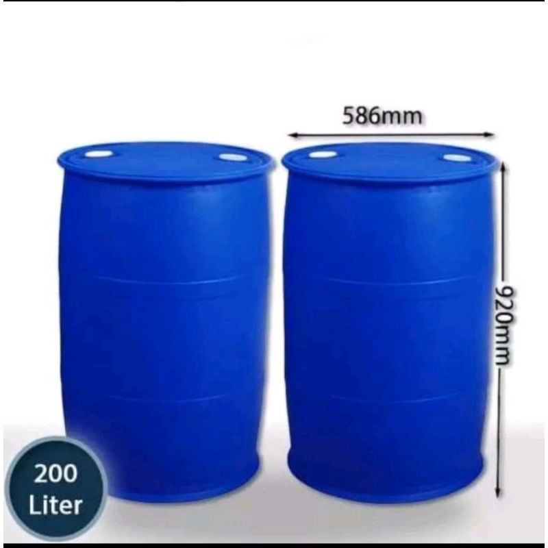 Jual Drum plastik 200 liter,drum HDPE 200 liter bekas rasa baru /pengiriman via cargo | Shopee ...