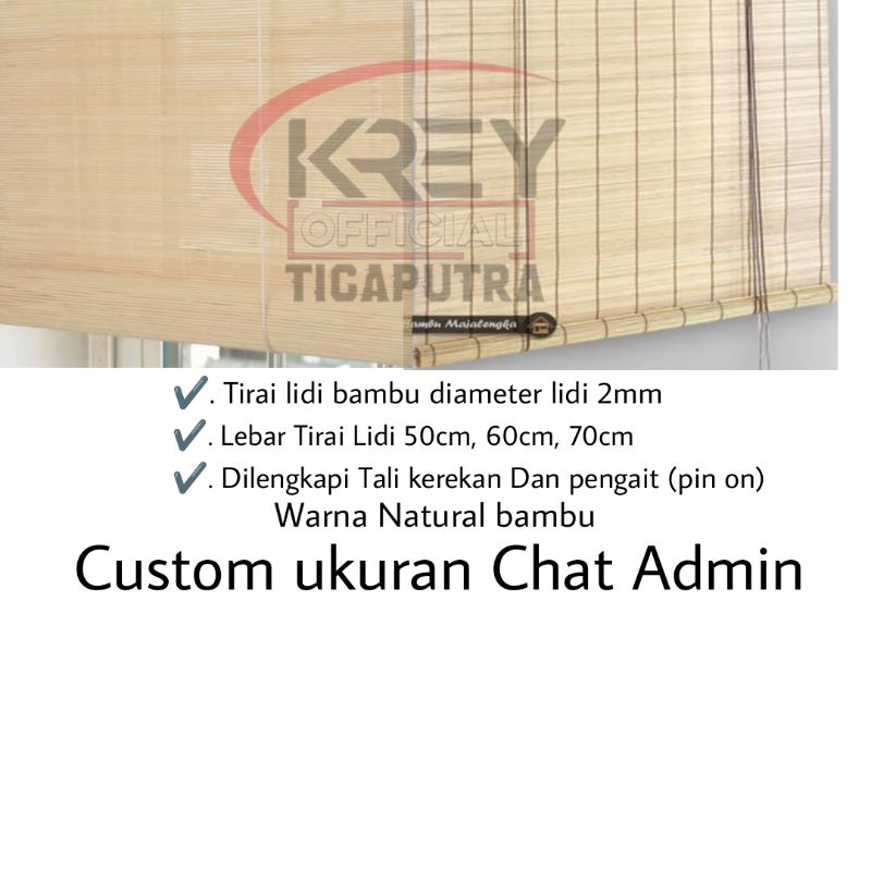 Jual Krey Bambu gulung /Anyaman Lidi Bambu Untuk Jendela Penahan Sinar ...