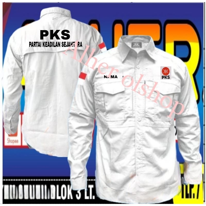 Jual kemeja tactical partai PKS baju tactical partai PKS kemeja partai ...