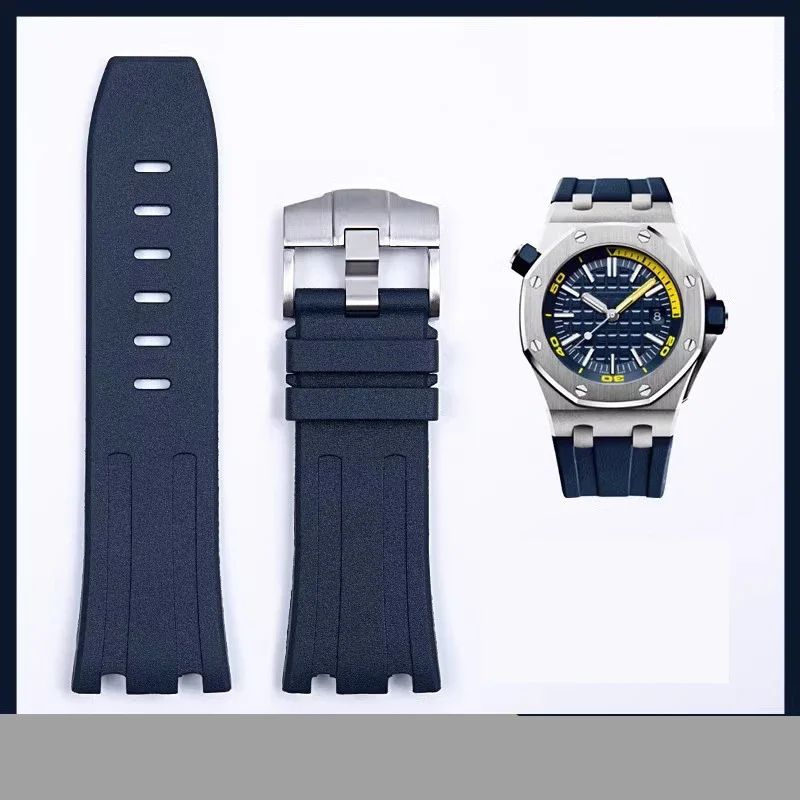 Jual RUBBER STRAP UNTU JAM TANGAN AUDEMARS PIGUET / AP 28 MM BLUE ...