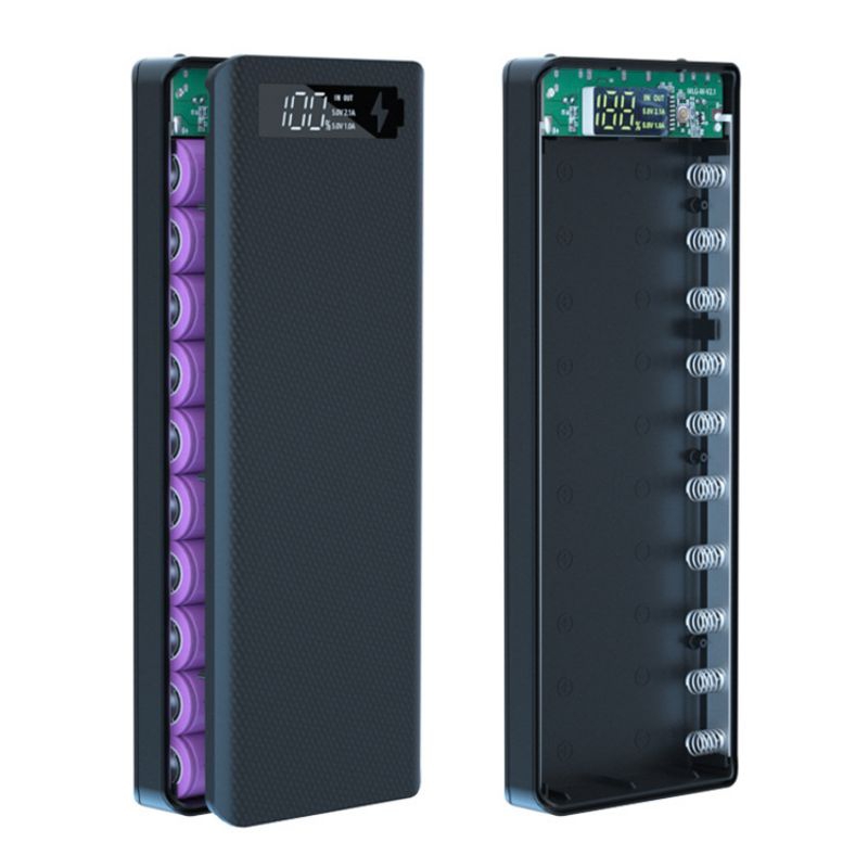 Jual Casing Powerbank 10x18650 Dengan Dua Port Usb Dan Layar Lcd ...