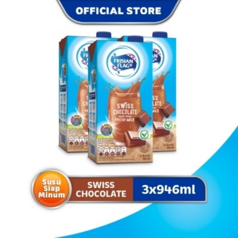 Jual [PAKET ISI 3] Frisian Flag UHT Swiss Chocolate 946ml | Shopee Indonesia