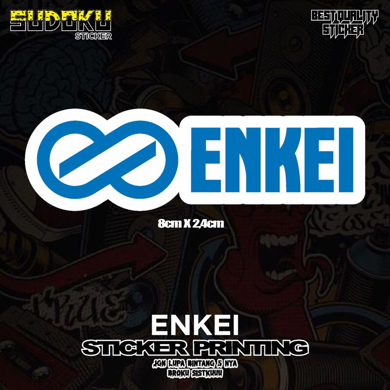 Jual STICKER STIKER PRINTING ENKEI LOGO VIRAL | Shopee Indonesia