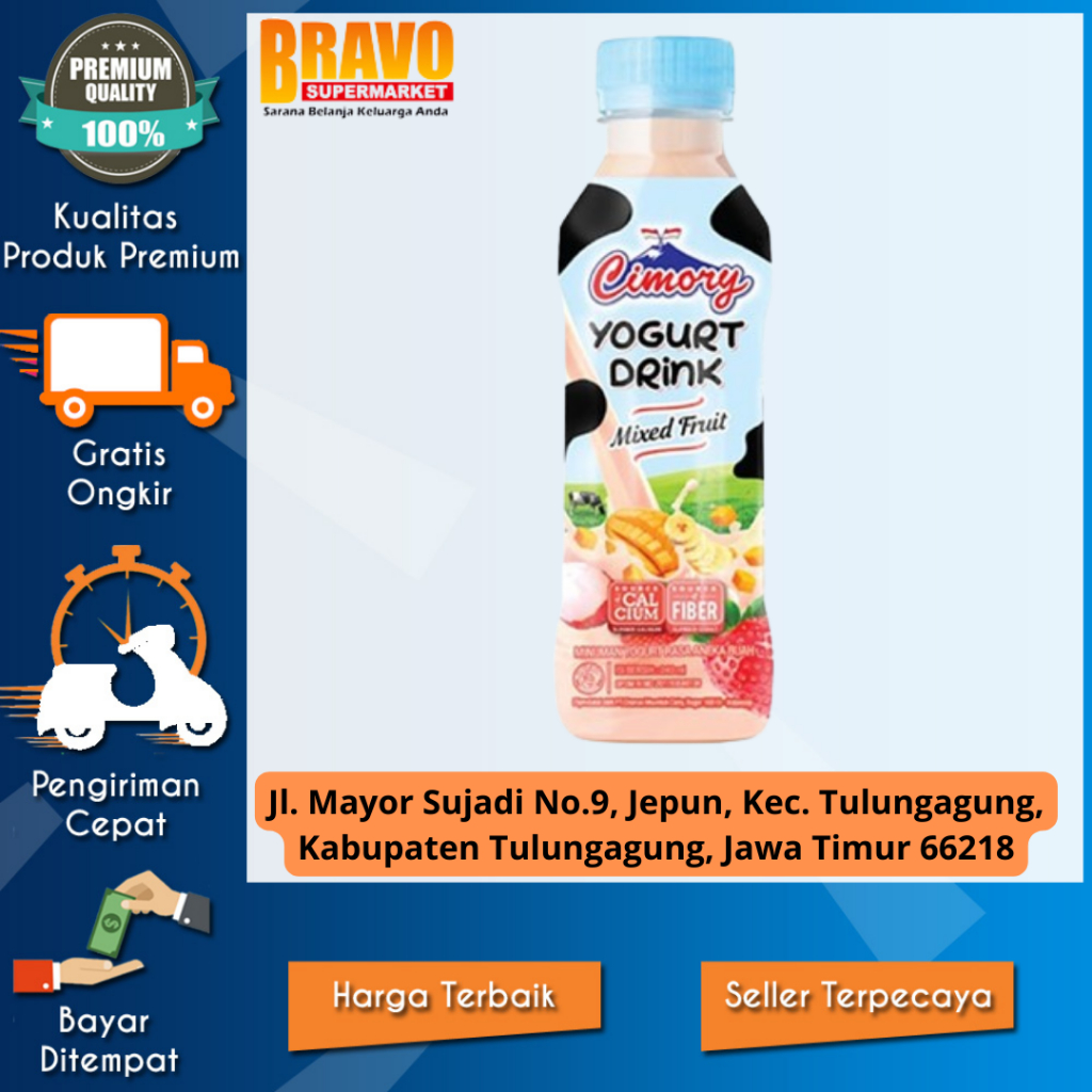 Jual Bravo Supermarket Tulungagung - CIMORY DRINK YOGURT MIX FRUIT 240 ML | Shopee Indonesia