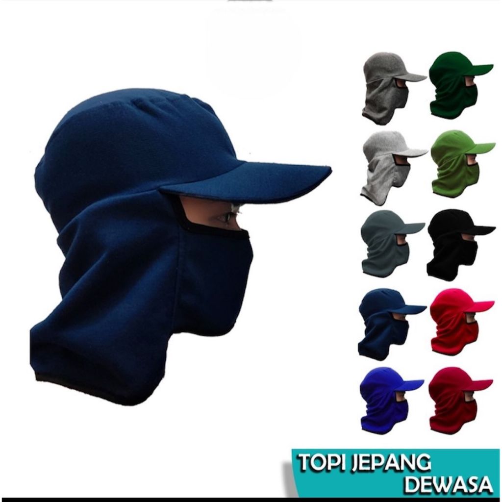 Jual Topi jepang masker anti panas untuk mancing/mendaki/berkebun/kerja ...