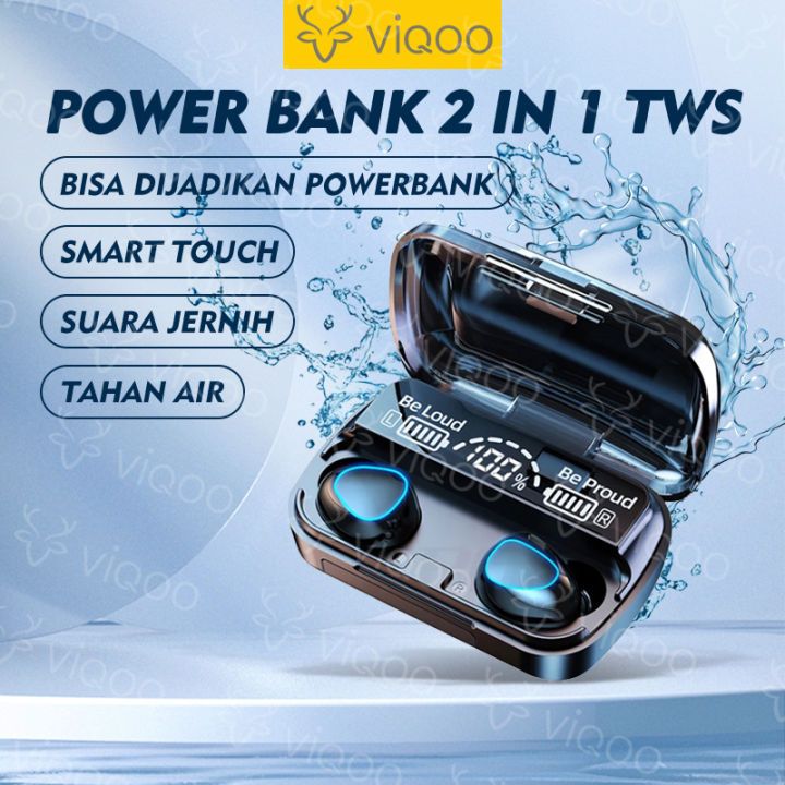 Jual 【COD】VIQOO M10 Pro F9 Bluetooth Headset Wireless Earphone Gaming Earphones Powerbank ...