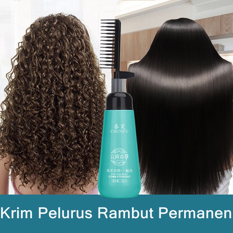 Jual Krim Pelurus Rambut Tanpa Catok Smoothing Rebonding Keriting ...