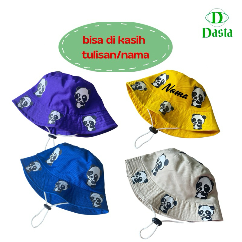 Jual TOPI BUCKET ANAK PANDA (BISA DI KASIH NAMA) | Shopee Indonesia