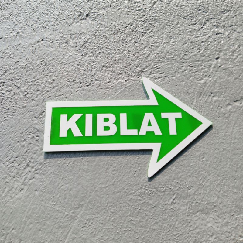Jual sign petunjuk arah kiblat akrilik | Shopee Indonesia