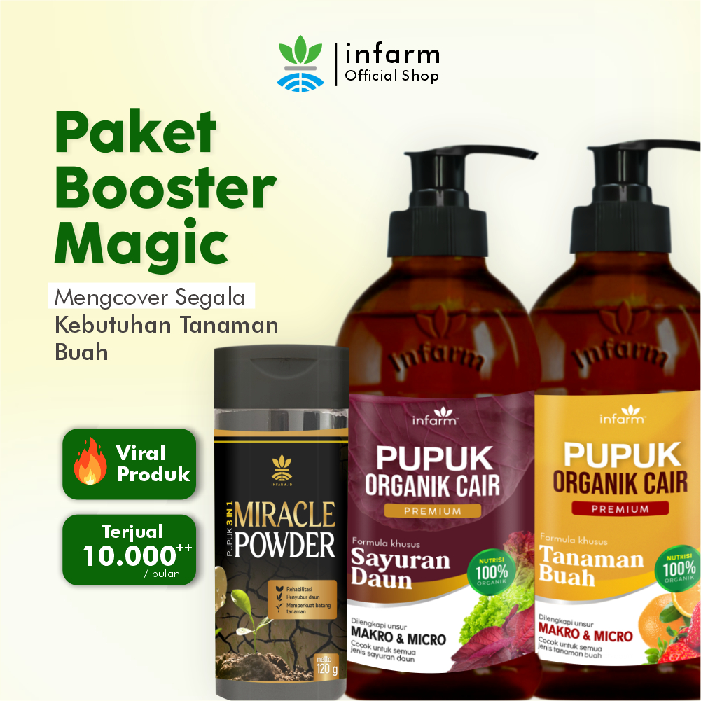 Jual INFARM - Paket Pupuk Booster Magic , POC Buah, POC Sayur, Miracle ...