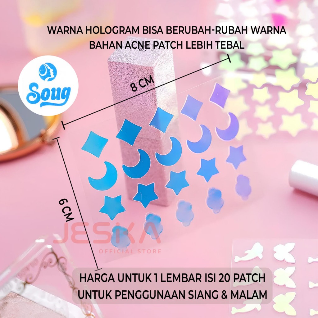 Jual Acne pimple patch lucu karakter bentuk bintang bunga smile kupu ...