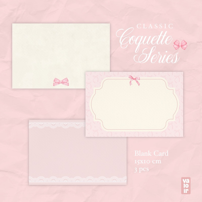Jual Blank Card Classic & Modern Coquette Series | Kartu Ucapan Ulang ...