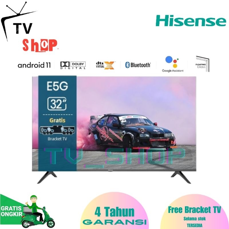 Jual HISENSE 32 inch 32E5G - Android tv Bezelless design | Shopee Indonesia