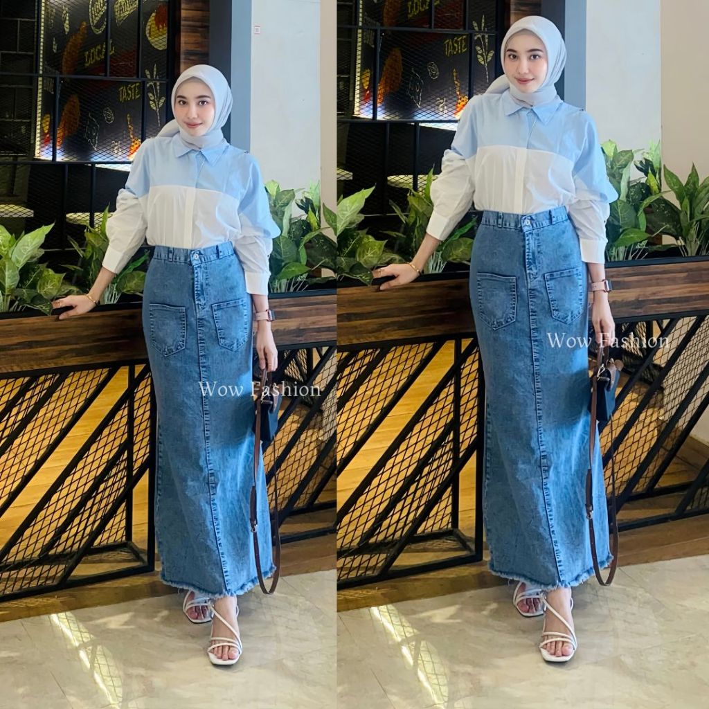 Jual WOW-Alina Rok Jeans Mermaid Model Duyung Kekinian//Mermaid Skirt ...