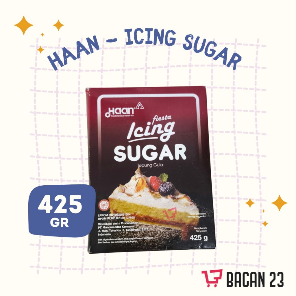Jual Haan Fiesta Icing Sugar (425 gr) Tepung Gula Halus Pamanis Cake ...