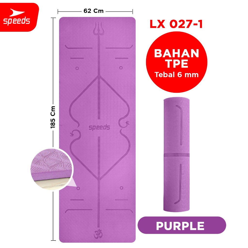 Jual SPEEDS Matras Yoga Mat Untuk Meditasi Yoga Gym Matrass Fitness ...