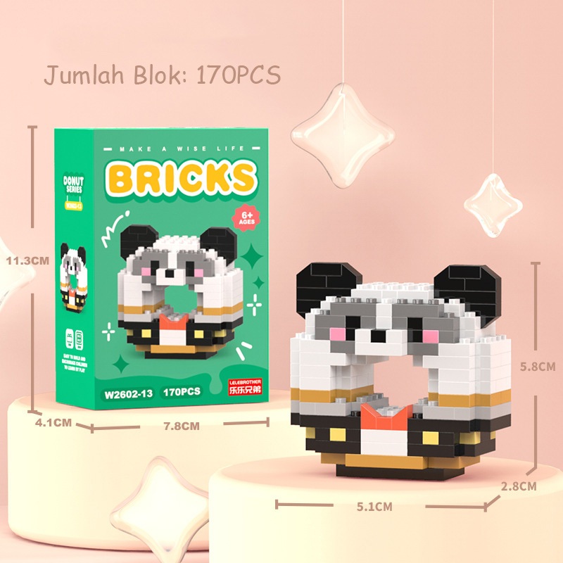 Jual Mainan Balok Susun Disney Kartun Mini Bricks Donat Toys Edukasi ...