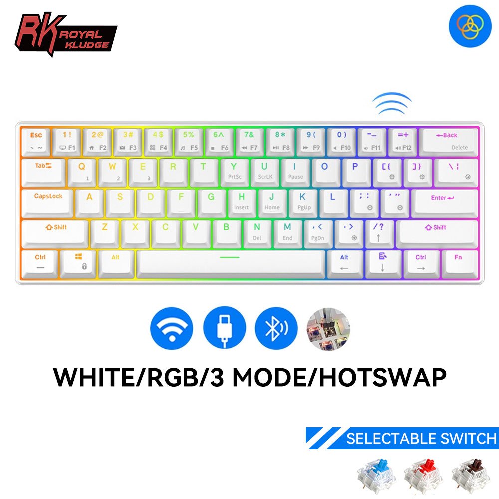 Jual Royal Kludge RK61 61 Key Gaming Keyboard | Shopee Indonesia
