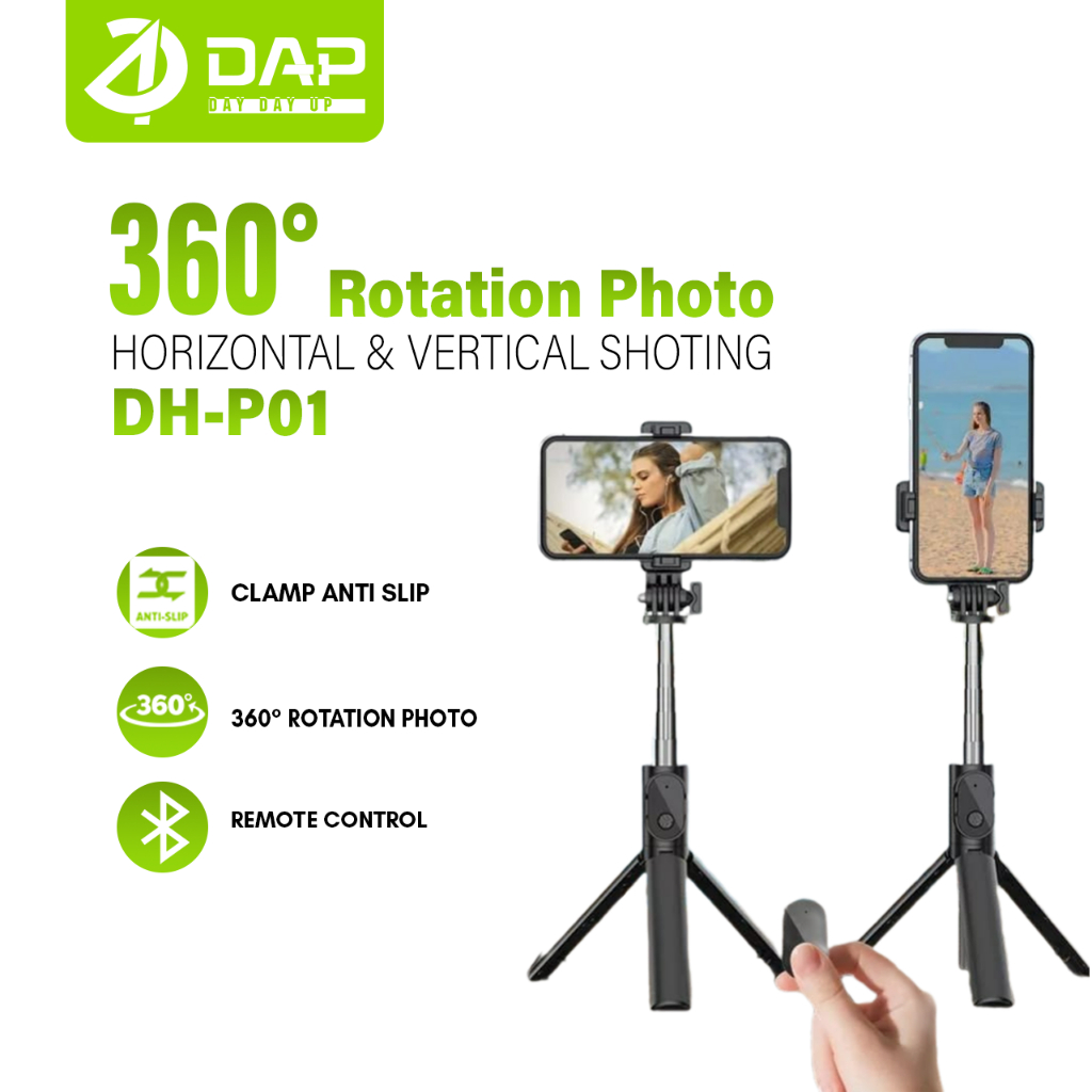 Jual Dap Dh P01 Selfie Stick Tongsis Bluetooth Tripod 3 In 1 Garansi