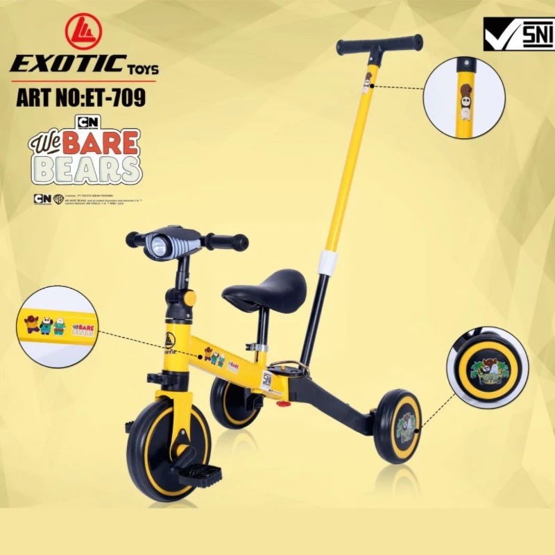 Jual sepeda anak roda 3 / mainan sepeda/ sepeda anak 2in1/ sepeda pedal ...