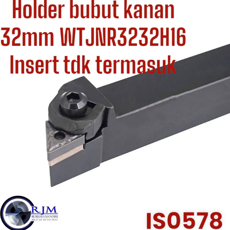 Jual Holder bubut kanan 32mm WTJNR 3232P16 cocok untuk insert TNMG16 | Shopee Indonesia