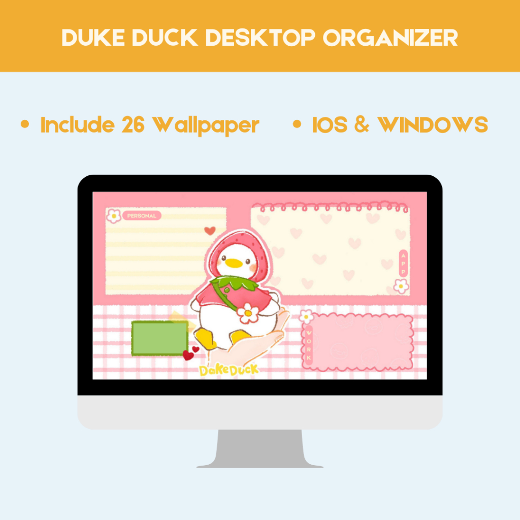 Jual Desktop Organizer Wallpaper for Windows and Macbook --- Dake Duck ...