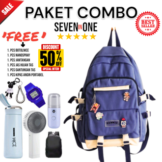 Jual Tas Ransel Anak Sekolah SD SMP SMA Kekinian Paket Combo Backpack ...