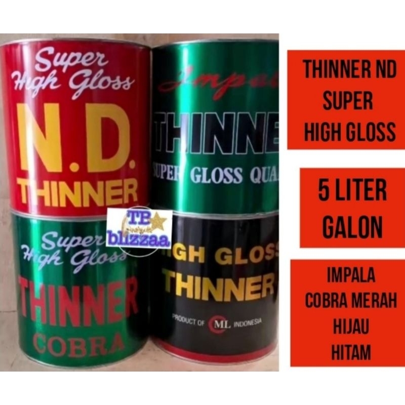 Jual Thiner 5ltr Galon Thinner Impala Thiner Cobra Merah Thiner Cobra ...
