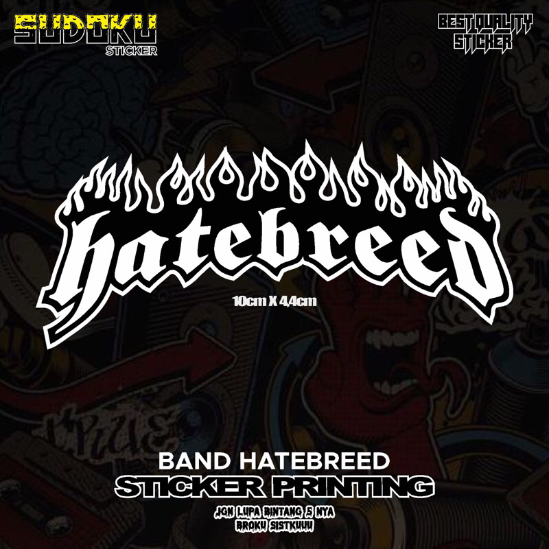 Jual STICKER STIKER PRINTING BAND HATEBREED VIRAL KEREN| STICKER HELM ...