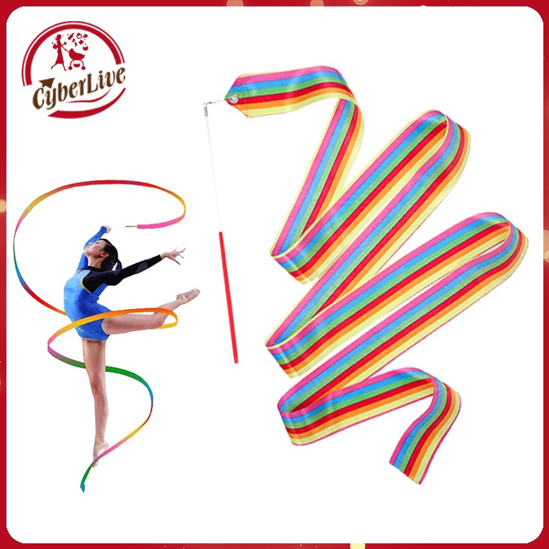 Jual Special Pr 4M Twirl Ribbon Gymnastics Rhythmic Dancing Ballet ...