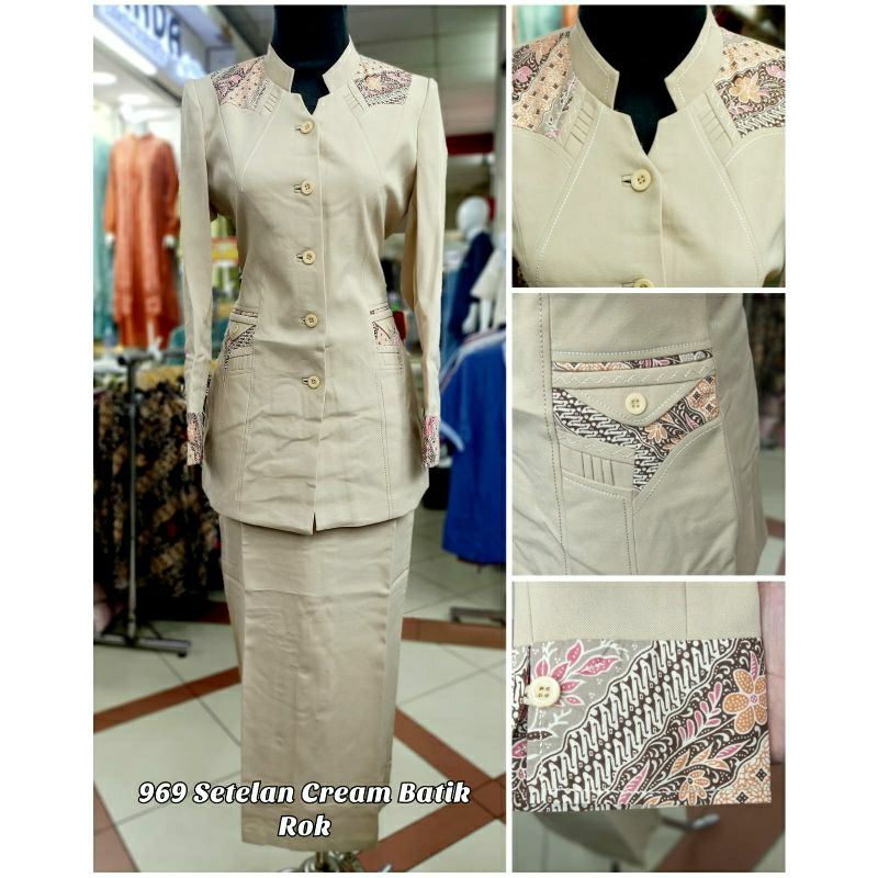 Jual Blazer Baju Seragam Dinas Kantor Guru Seragam Pemda Cream ...