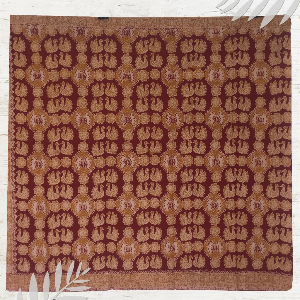 Jual Batik jambi motif angso duo merah yellow | kain (Panjang.2m Lebar ...