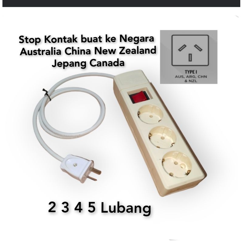 Jual Colokan Listrik Kaki 3 Miring China Australia New Zealand ...