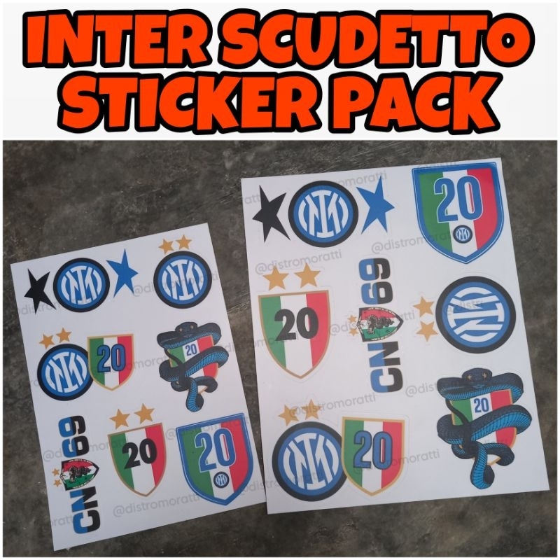 Jual STIKER INTER SCUDETTO STICKER PACK INTERMILAN - BISA UNTUK MOBIL ...