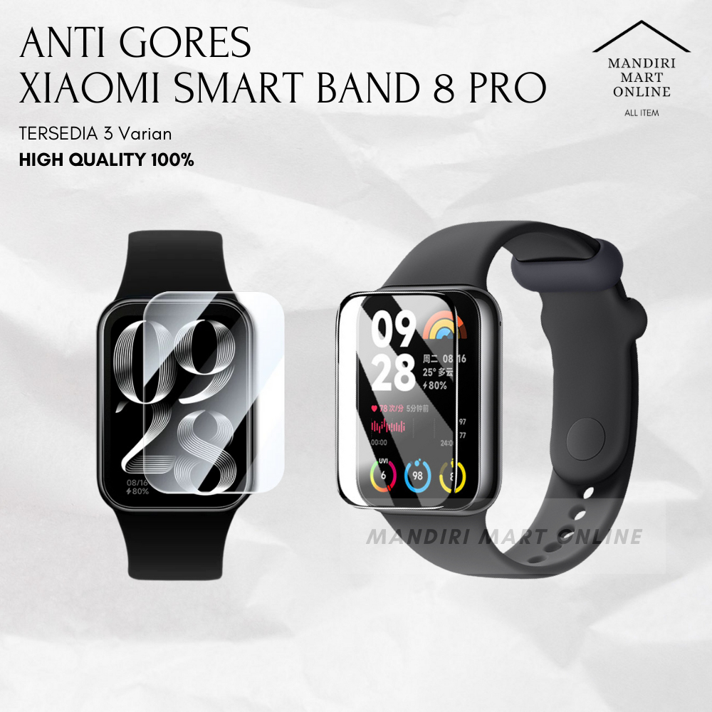 Jual Anti Gores Xiaomi Smart Band 8 Pro 3D / 2D Tempered Glass Mi Band 8 Pro Screen Guard ...