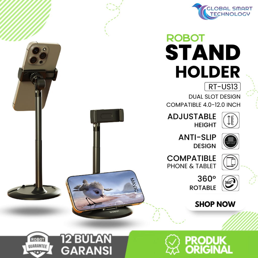 Jual ROBOT RT-US13 Multifunctional Desktop Phone Stand Holder for Live ...