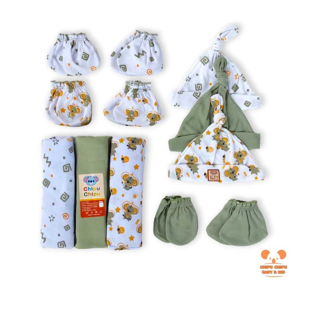 Jual Paket Bedong Bayi Set dengan Topi Kupluk Sarung Tangan Kaki ...