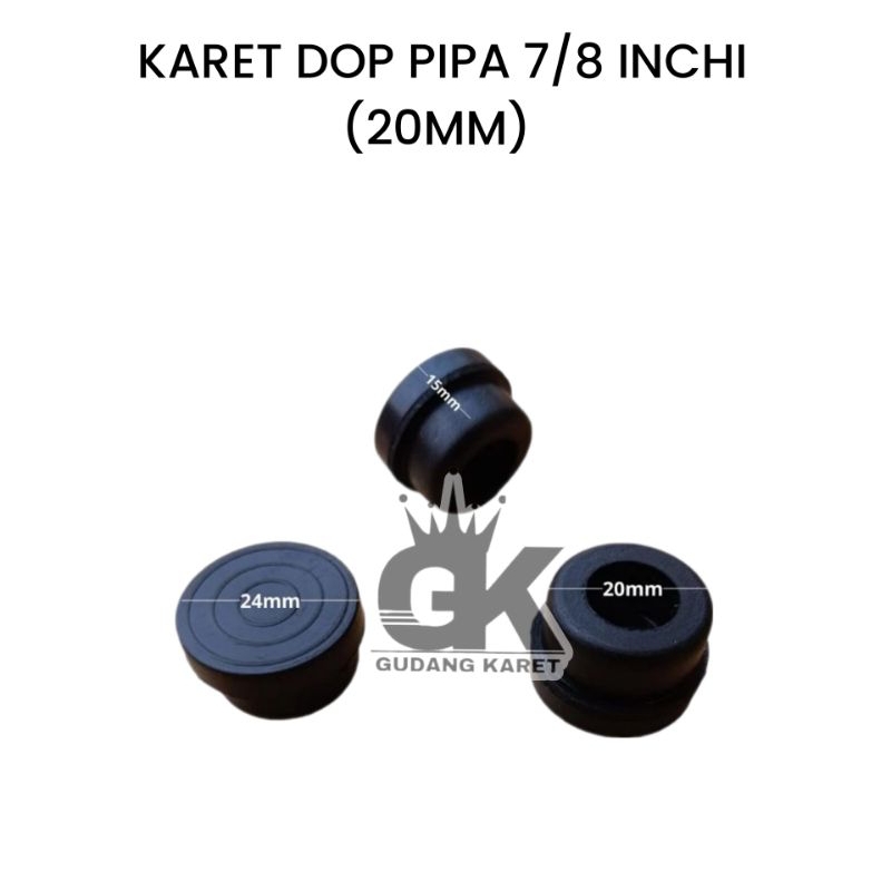 Jual Karet Dop Pipa 7/8 inchi diameter lubang 20mm / Karet Dop | Shopee ...