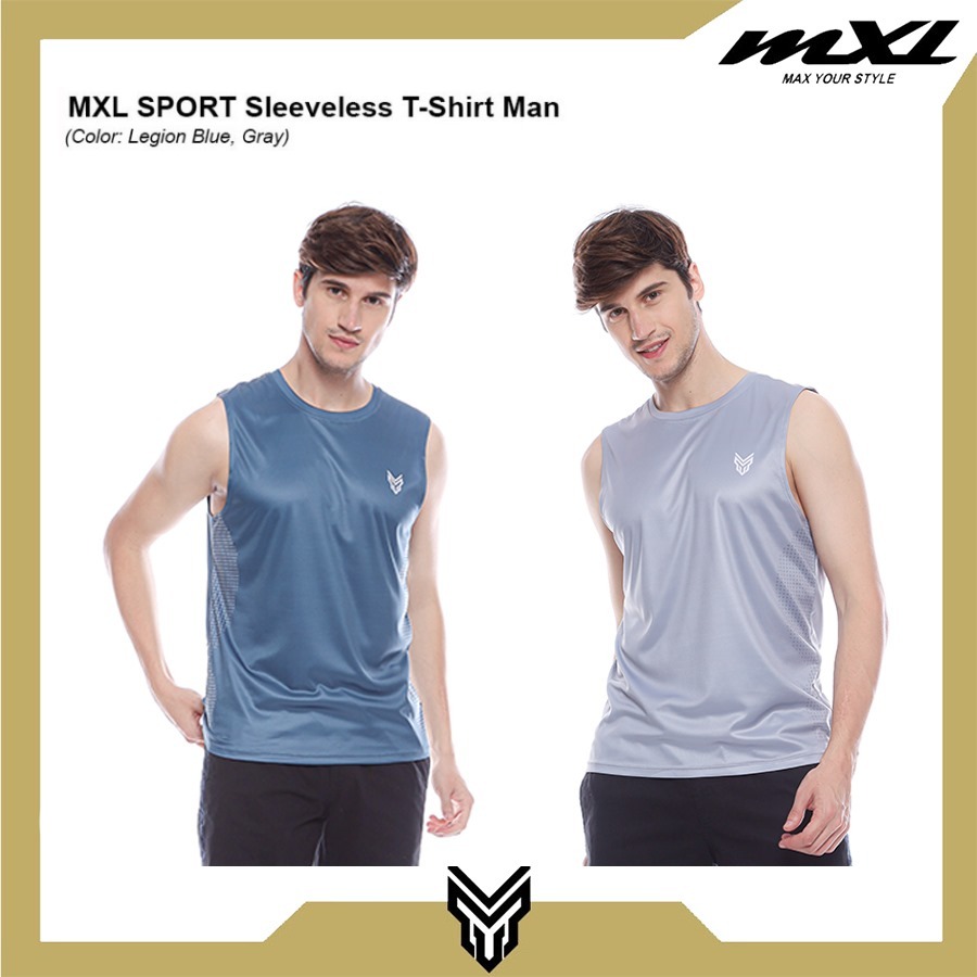 Jual MXL SPORTS Sleeveless T-Shirt Man - Kaos Olahraga Lekbong Gym/Lari/Badminton/Basket/Futsal ...