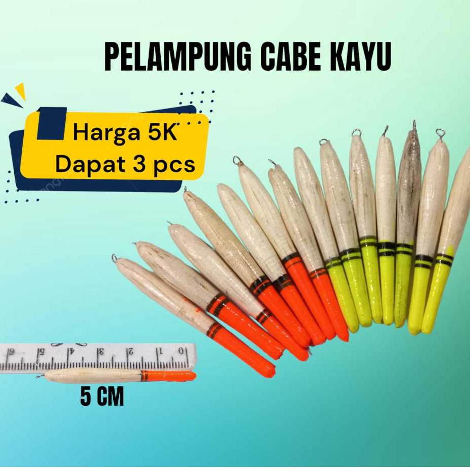 Jual Pelampung Cabai- kumbul mancing 3 pcs - bahan spoon- Bahan kayu ...