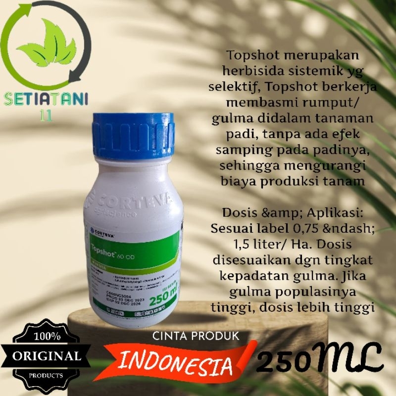 Jual Herbisida Sistemik Top Shot 60 OD Membasmi Gulma Pada Tanaman Padi ...