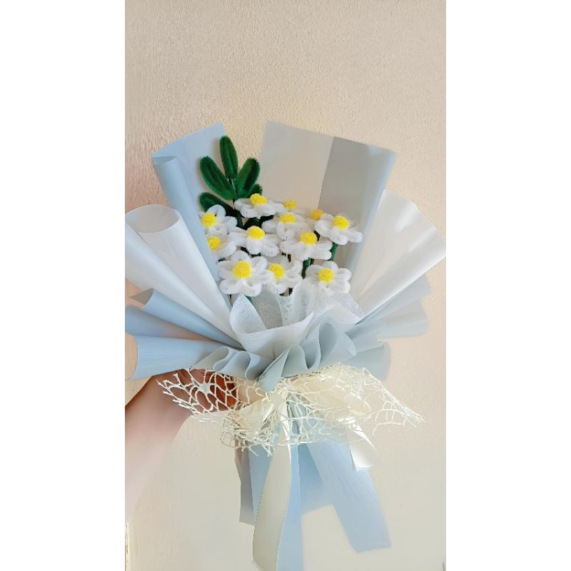 Jual buket bunga daisy untuk gift wisuda, valentine, gift ulang tahun ...