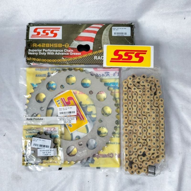 Jual Gear Set SSS Yamaha R15 New V3 MT15 XSR 155 Vixion R Tipe 428 ...