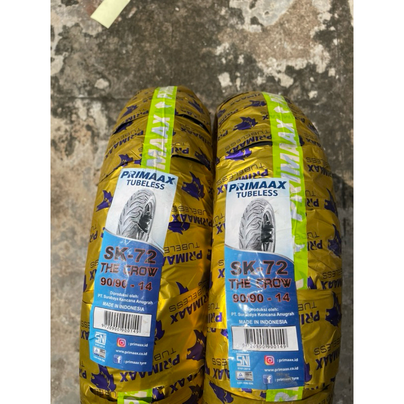 Jual BAN LUAR PRIMAAX SK 72 90/90-14 TUBELESS PRIMAX THE CROWN | Shopee ...