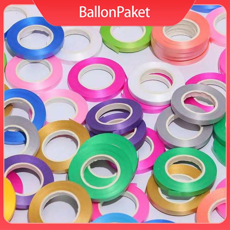 Jual Pita Balon 5 Meter Pita Balon Kecil Pita Ribbon Warna Warni Pita ...