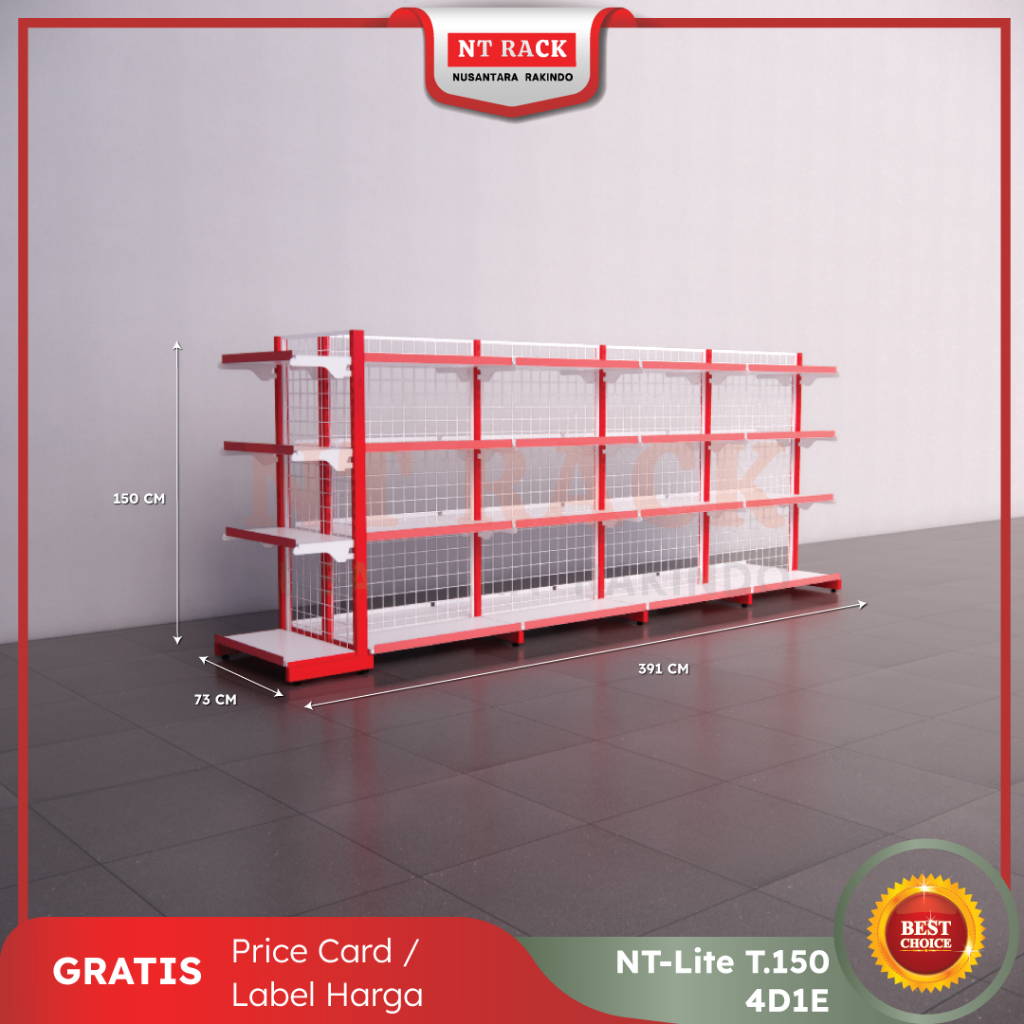Jual Rak Toko Minimarket Gondola Termurah Double 2 Sisi Tinggi 150 cm ...