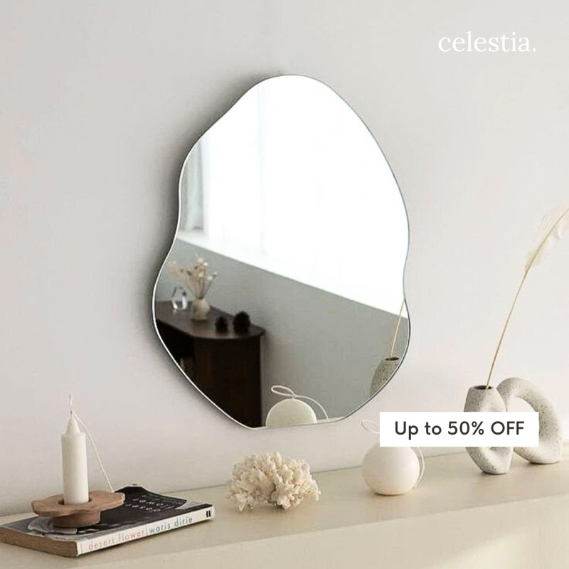 Jual Cermin Aesthetic Mirror Kaca Mini Dekorasi Dinding Aesthetic Meja ...