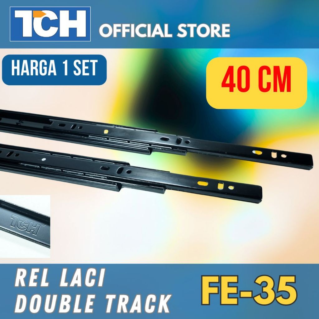 Jual Rel Laci Double Track 40 cm TCH Slide Ball Bearing Dobel Trek ...