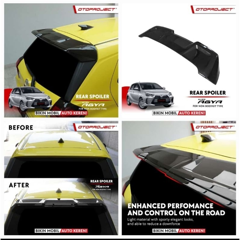 Jual Rear Spoiler Belakang Otoproject All New Agya / Ayla 2023-2024 ...